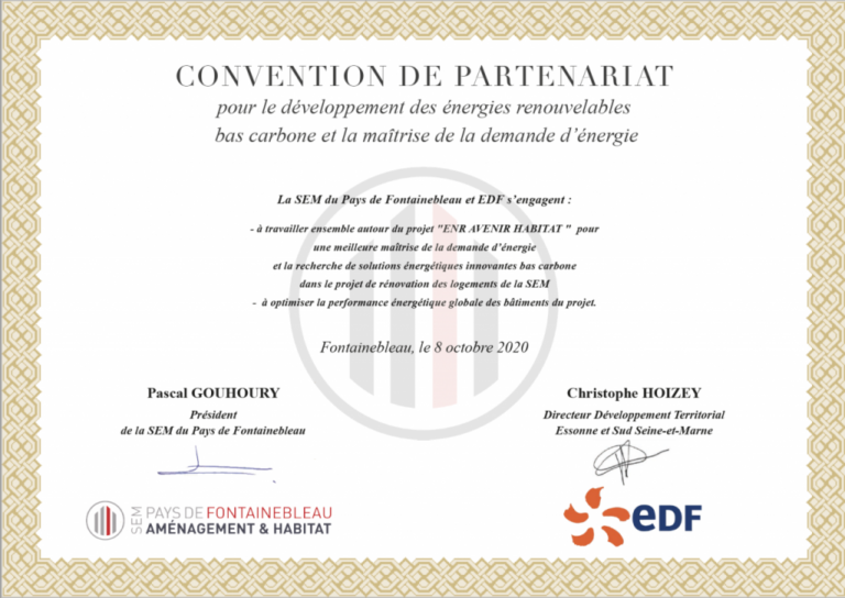 SEM Pays de Fontainebleau - Signature d’une convention de partenariat ...